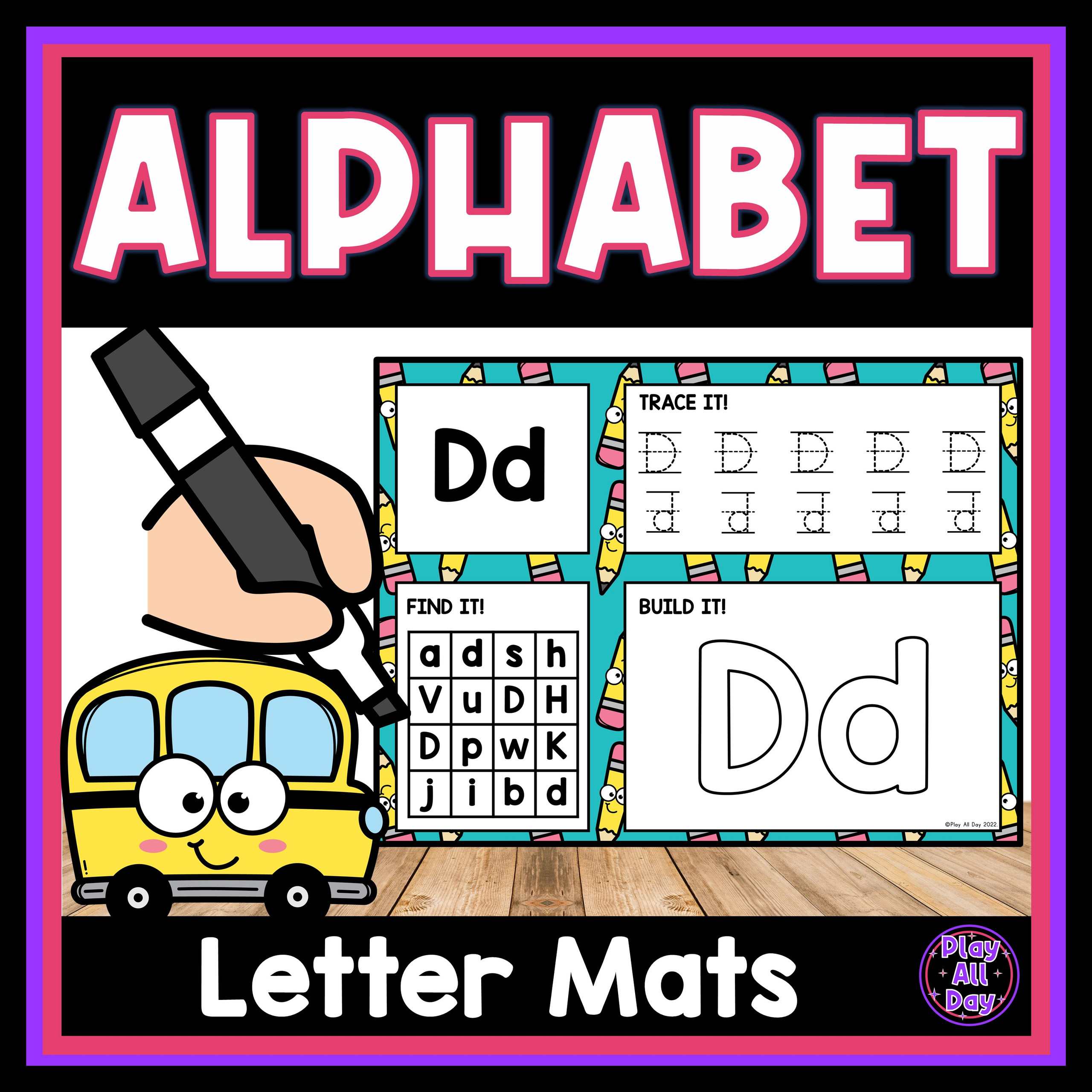 Back to School Letter Mats for Letter Recognition and Formation ...