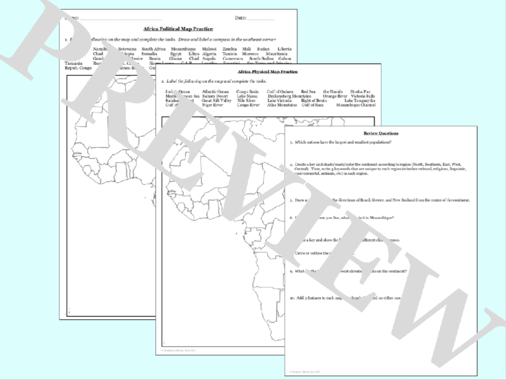 Geography USA Mini Make a Map Activity - Amped Up Learning