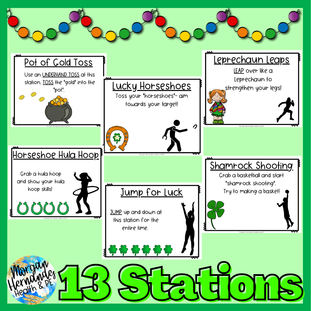 Elementary St. Patrick's Day PE Stations