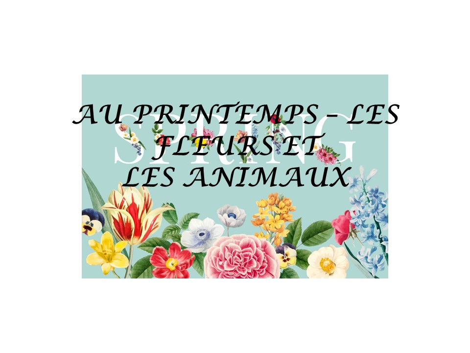 LE PRINTEMPS, LES FLEURS ET LES ANIMAUX - Amped Up Learning