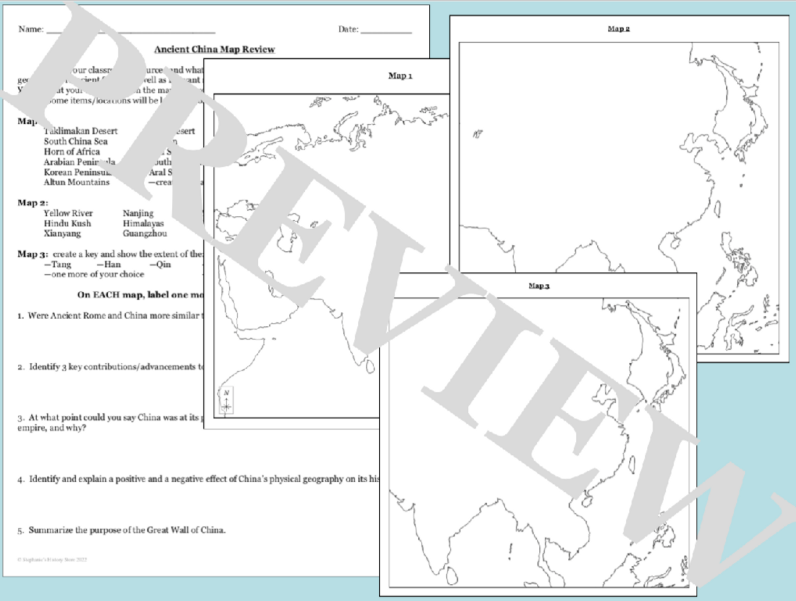Map: Medieval China - Amped Up Learning