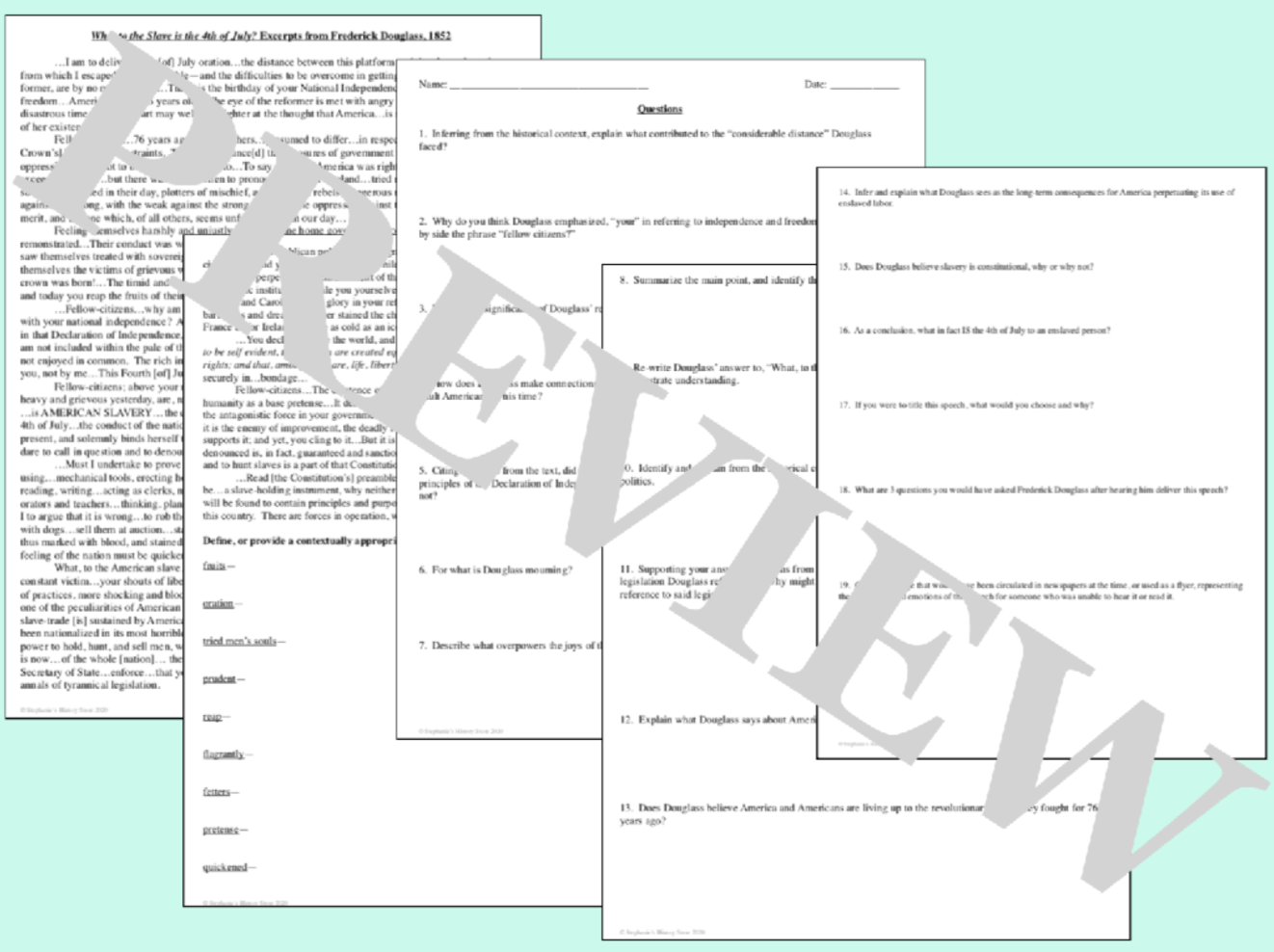 "Build Strong Children" - Frederick Douglass - Amped Up Learning