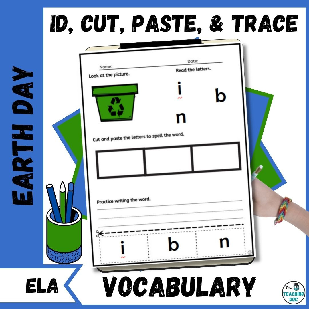 Earth Day Functional Sight Word Vocabulary Worksheets with Task Cards