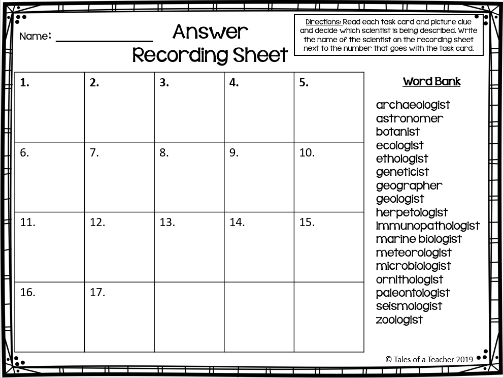 Types of Scientists Task Cards - Amped Up Learning