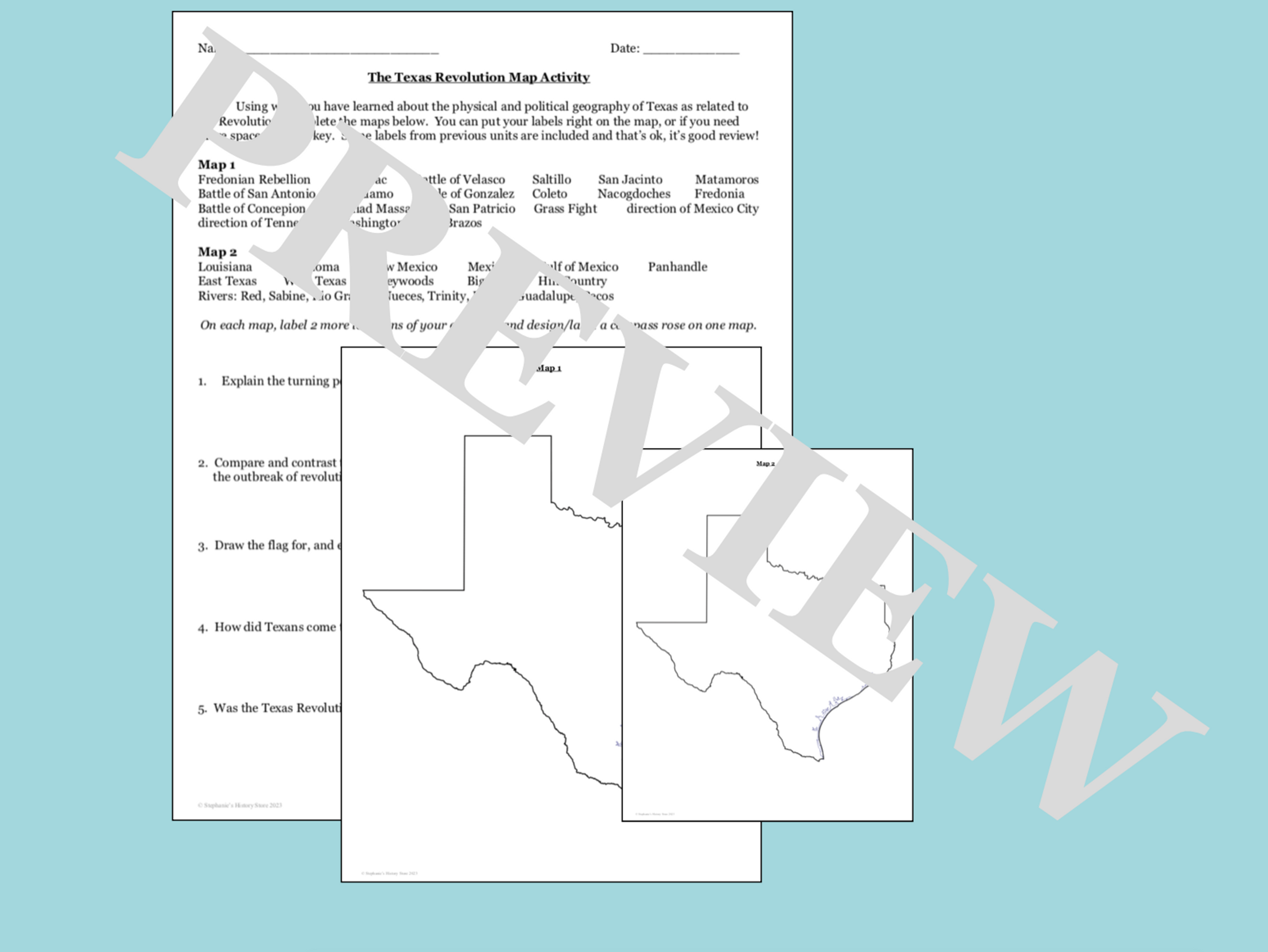 Texas Map Skills - Amped Up Learning