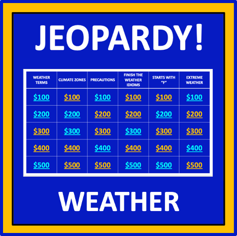 Weather Jeopardy - Amped Up Learning