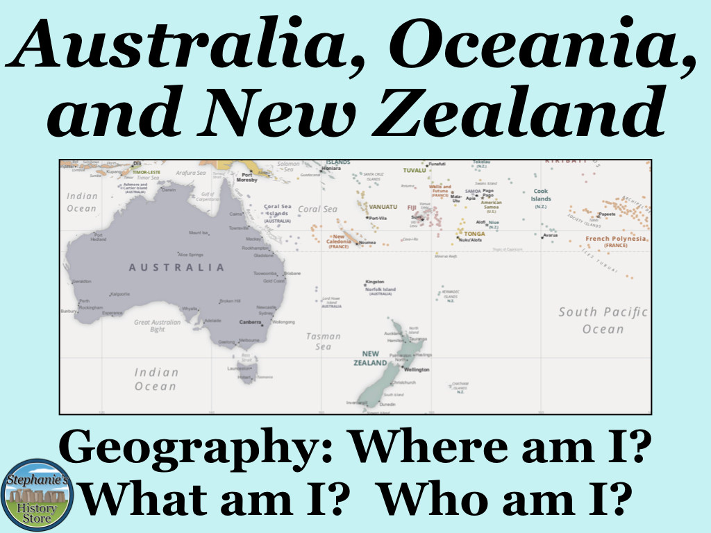 Australia New Zealand and Oceania World Geography Bundle