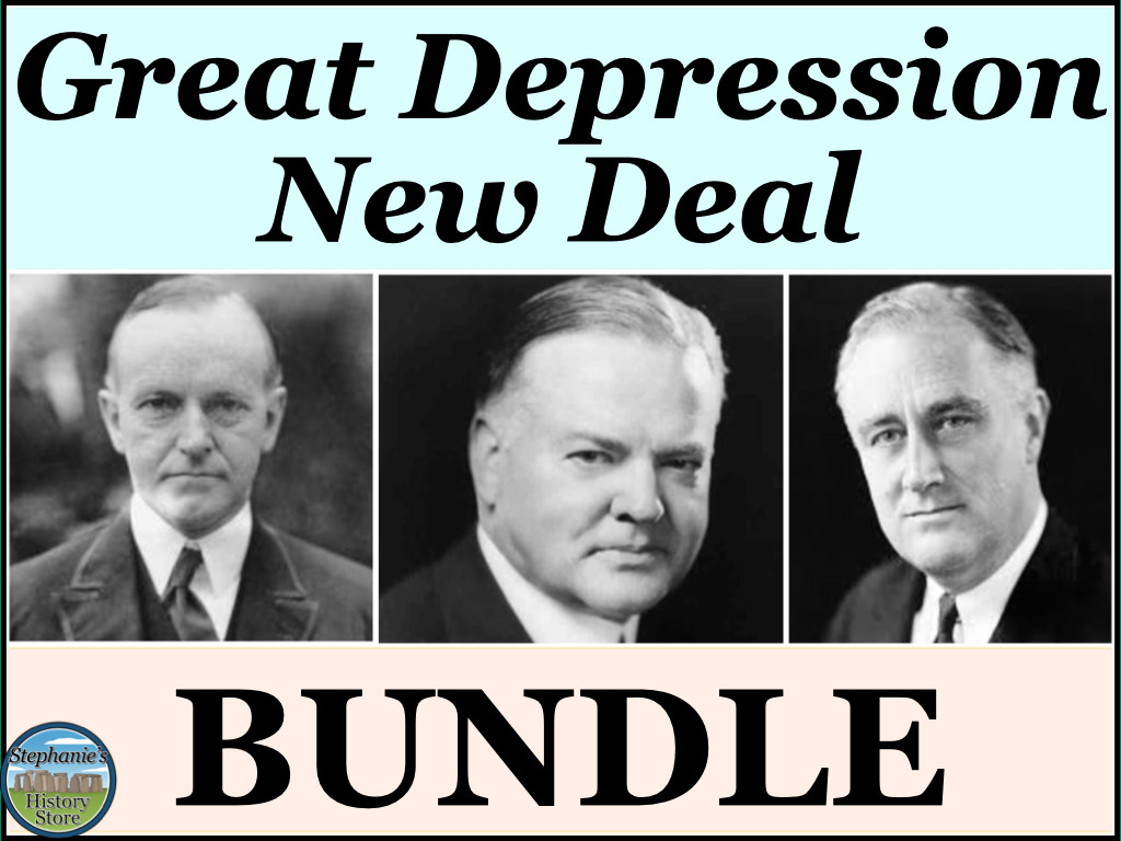 BUNDLE! Great Depression & New Deal in 3 Engaging VIDEOS & ACTIVITIES
