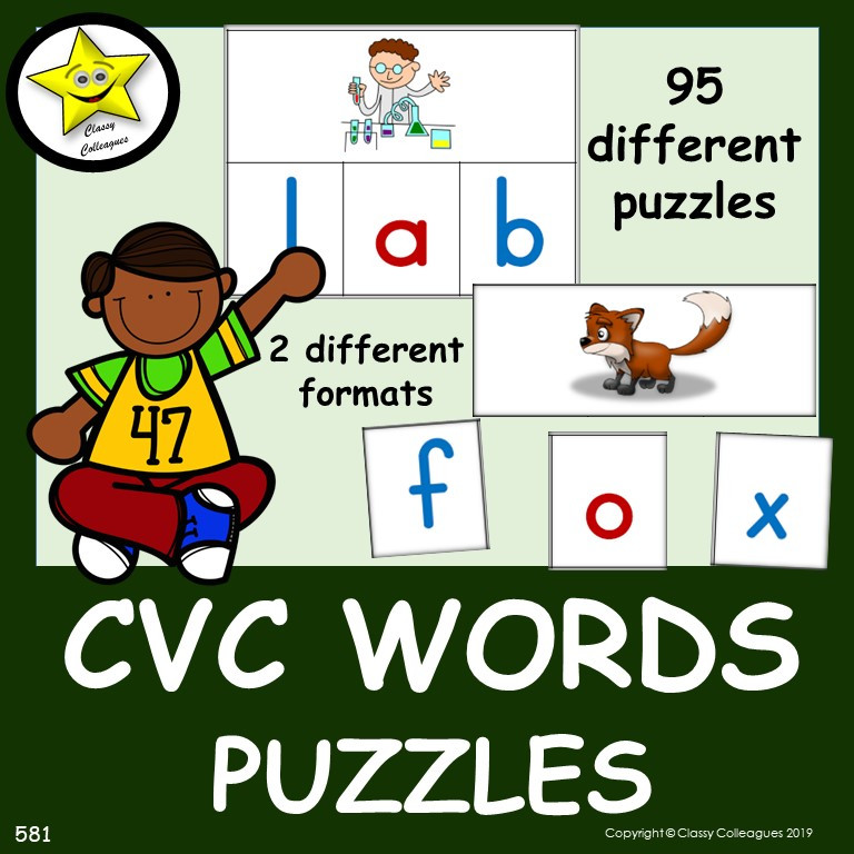 CVC WORD Puzzles - Amped Up Learning