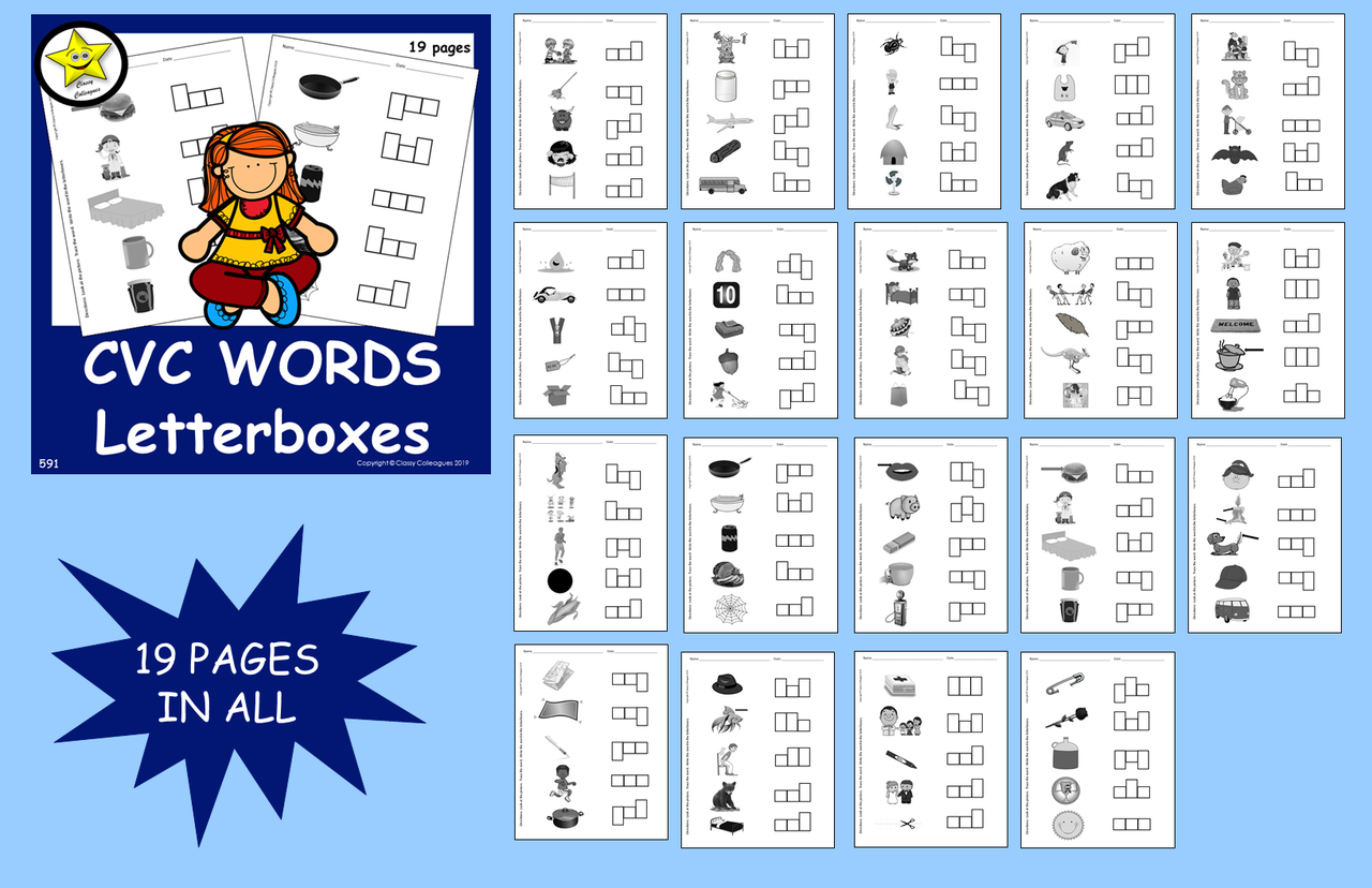 CVC WORDS Match Game - Amped Up Learning