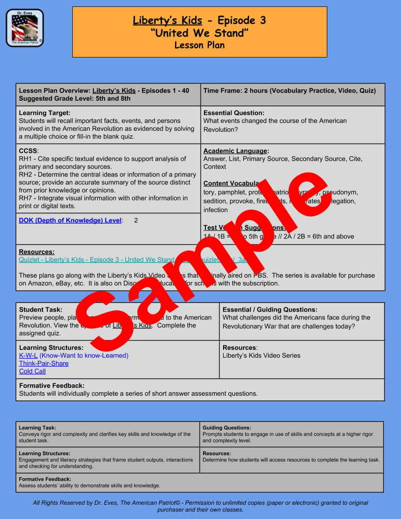 Liberty's Kids - Episode 40 - "We the People" - Amped Up Learning