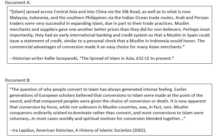 Islamic Empire Interactions Document Based Activity - Amped Up Learning