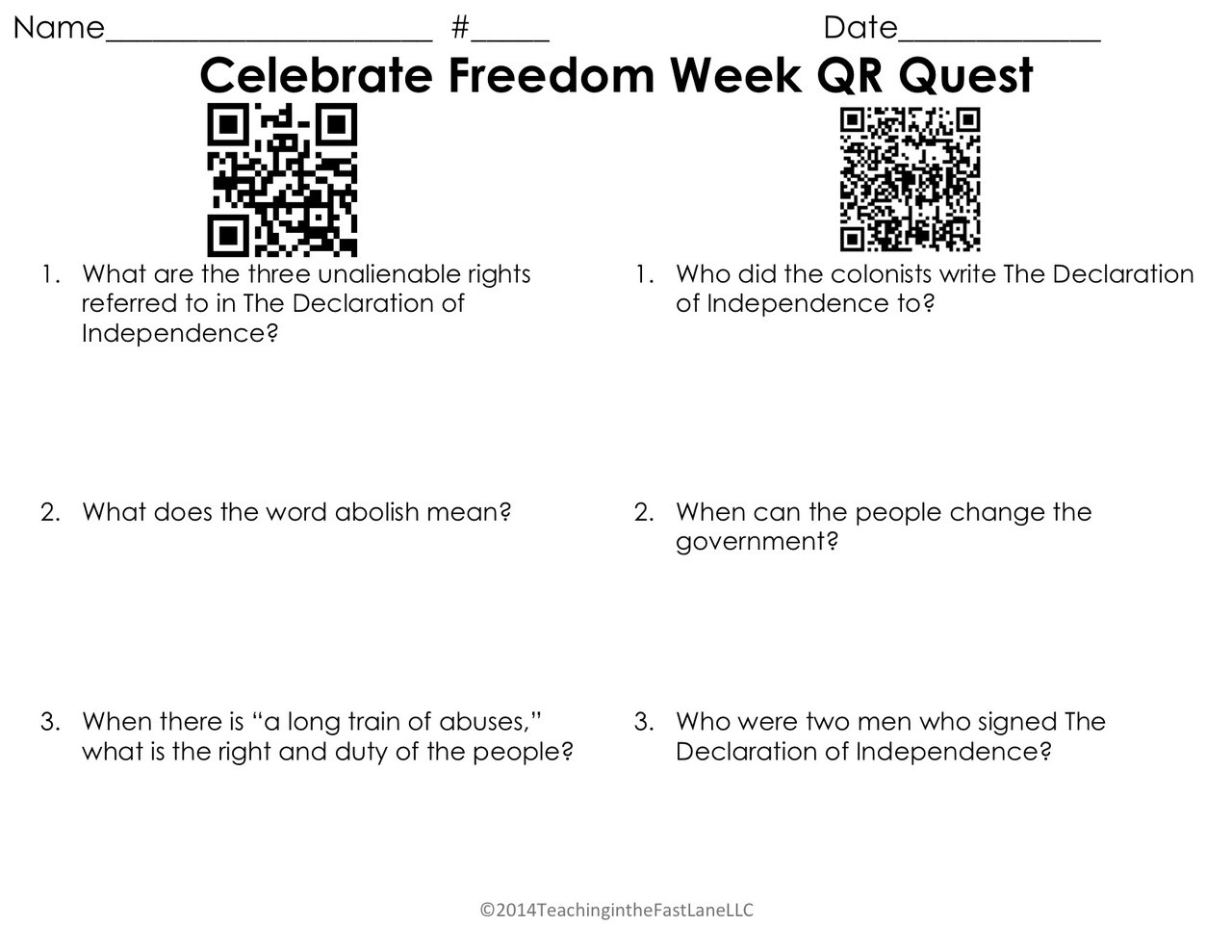 Celebrate Freedom Week - Amped Up Learning