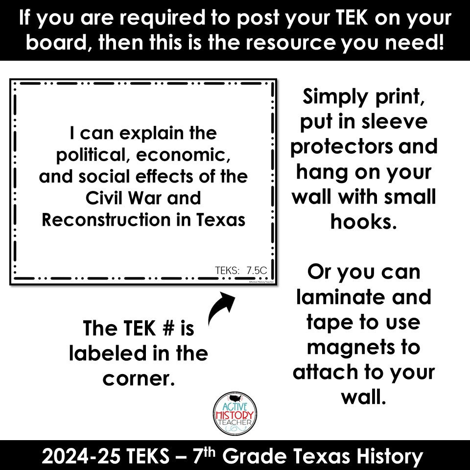 US History I Can Statements 8th Grade 24-25 TEKS Revision Back to ...