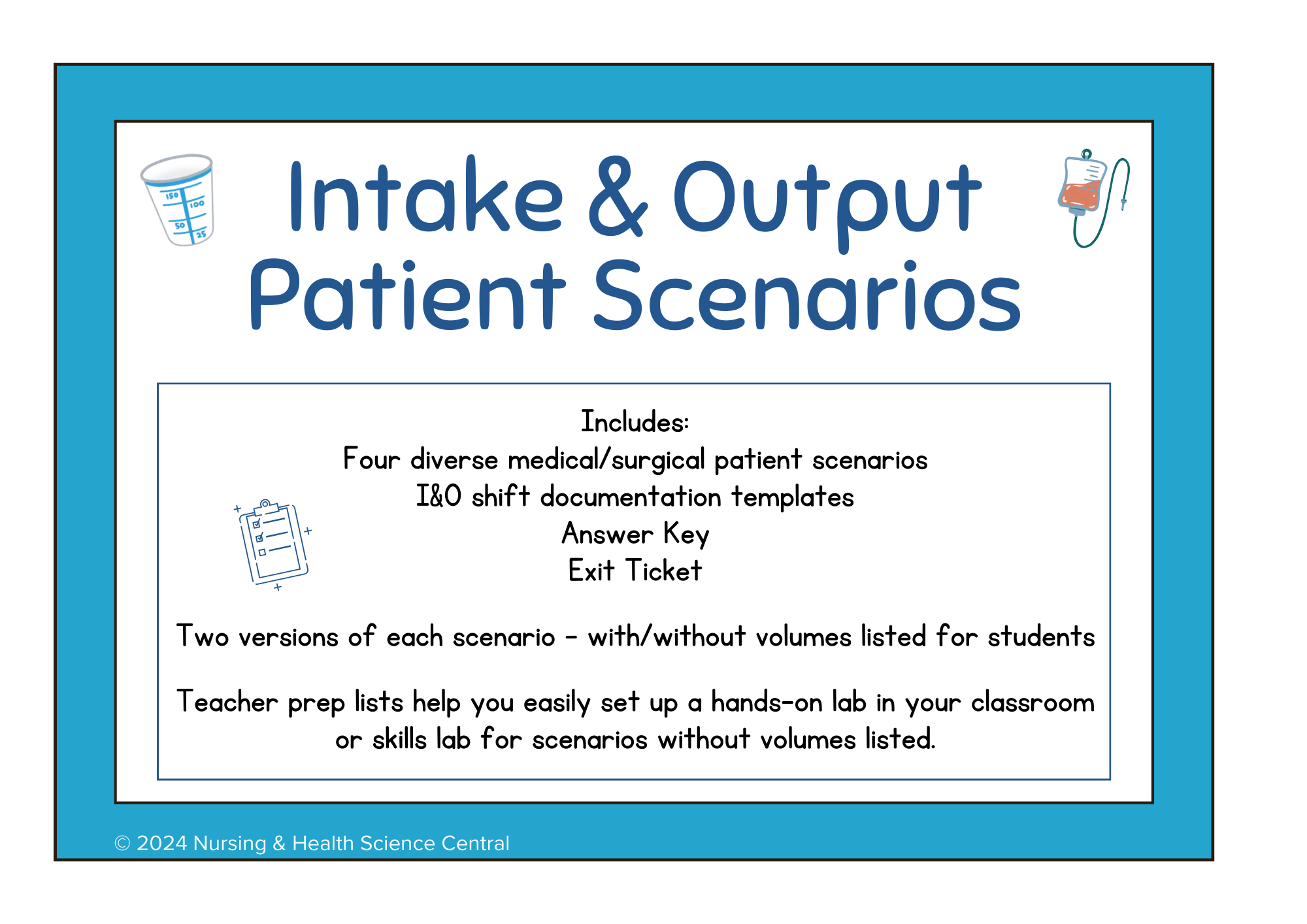 Intake & Output Lab | Medical Math Patient Scenarios for Nursing, PCT & CNA