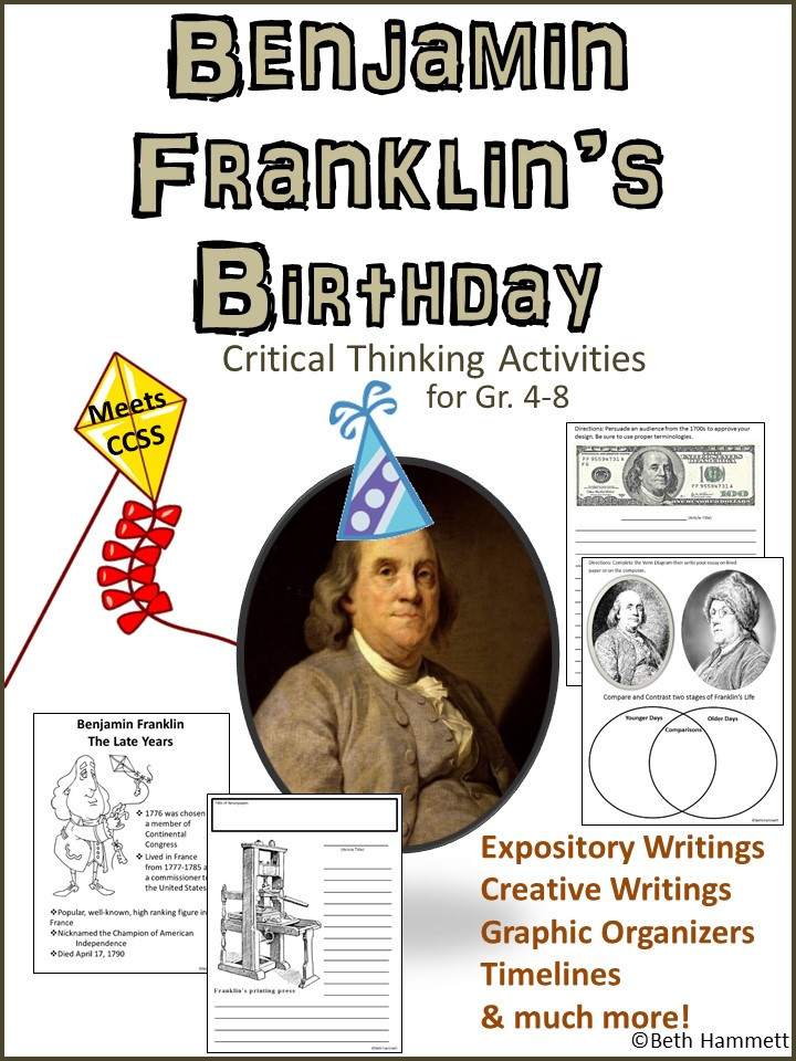 Benjamin Franklin's Birthday: 10 Critical Thinking Activities - Amped ...