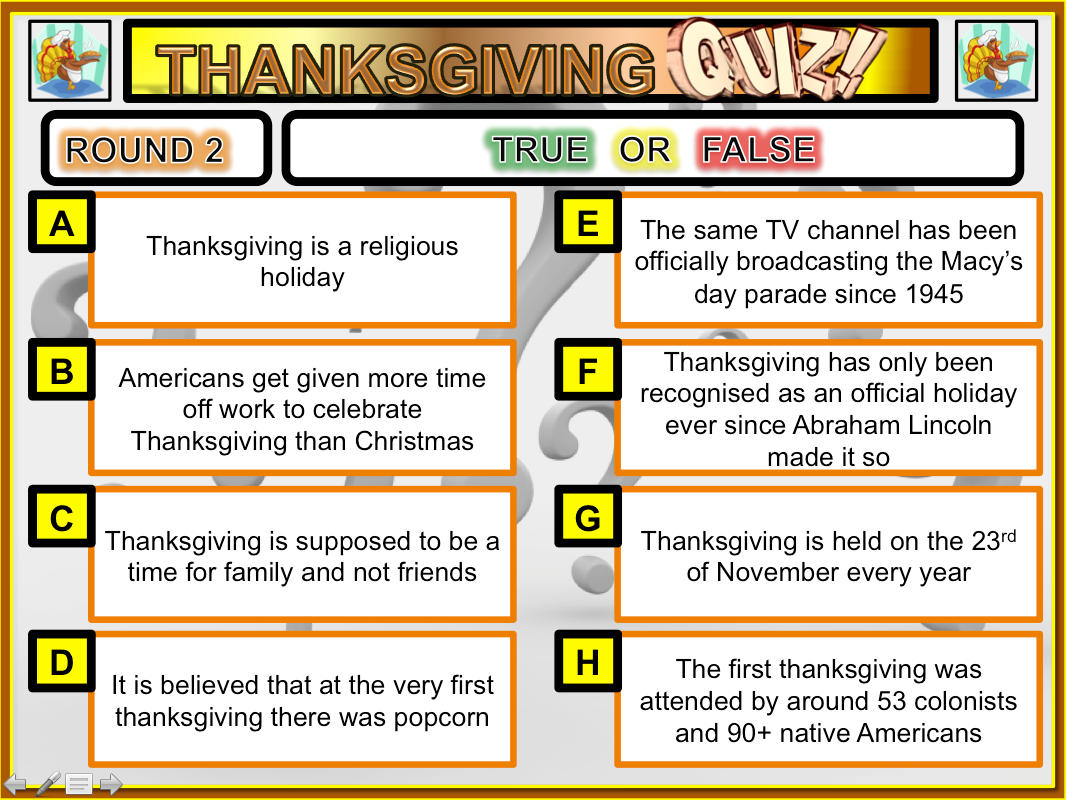 The Big Thanksgiving Quiz - Amped Up Learning