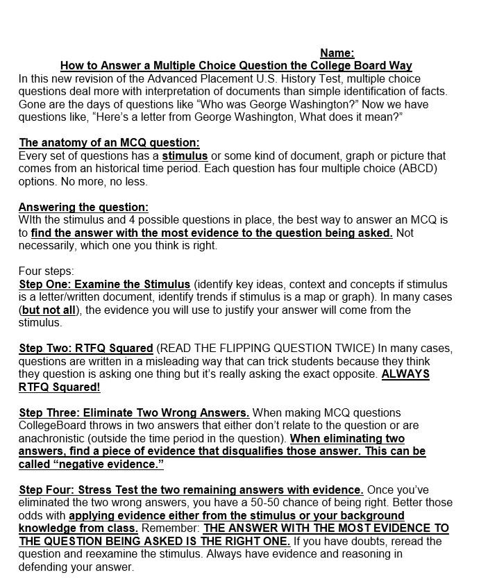 AP History MCQ and SAQ Guide - Amped Up Learning