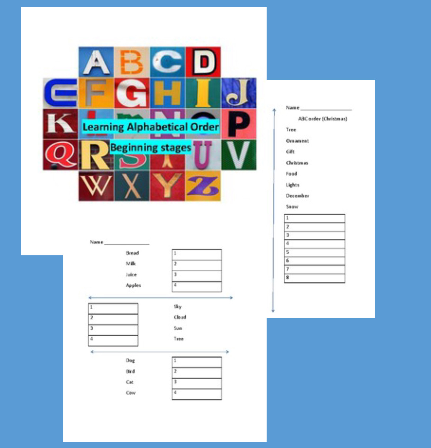 Alphabetical Order Worksheet - Amped Up Learning