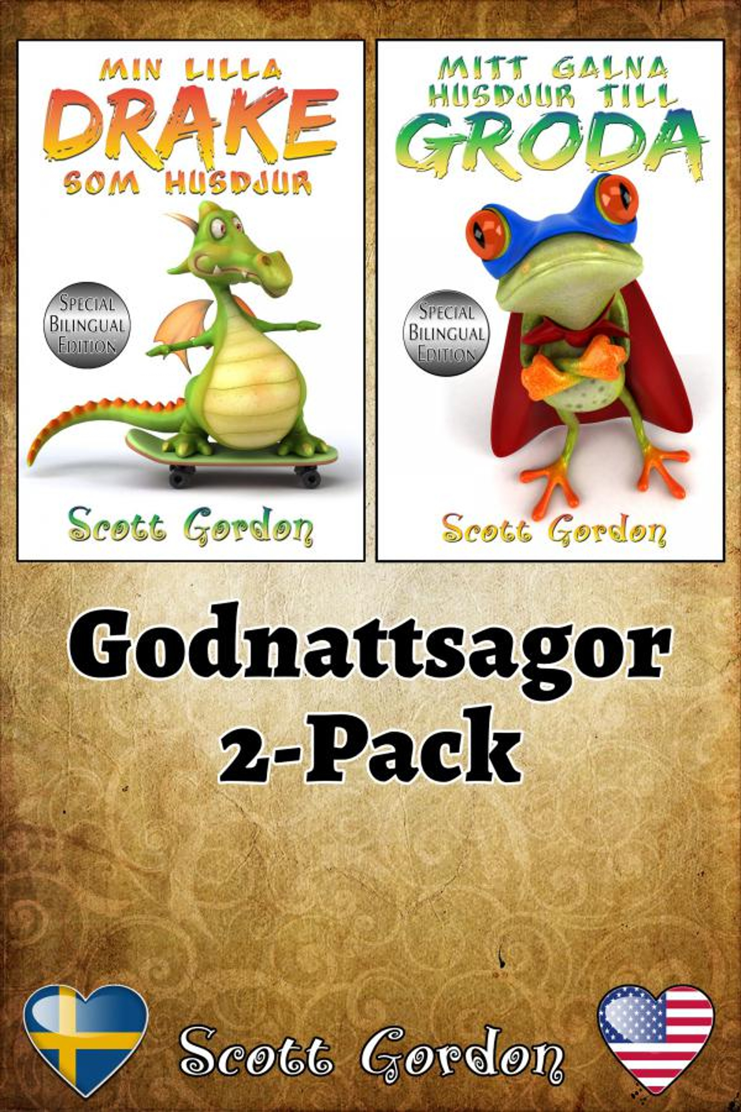 Godnattsagor 2-Pack (Bilingual Swedish and English) - Amped Up Learning