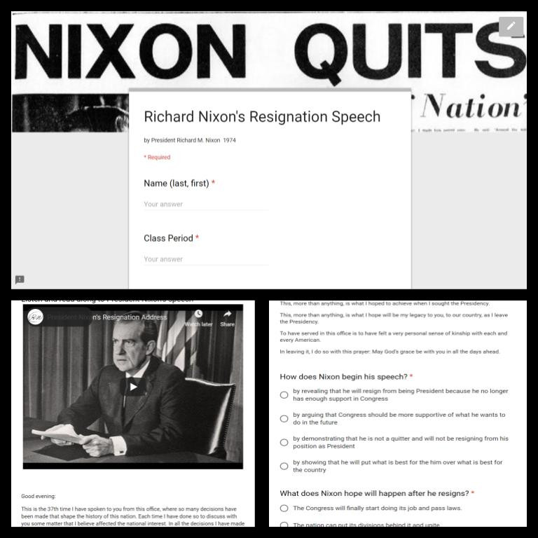 Richard Nixon's Resignation Speech - Amped Up Learning