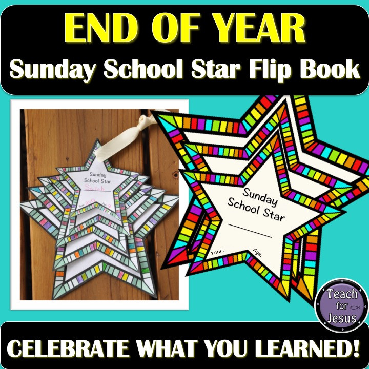 Sunday School Star End of the Year Flip Book - Amped Up Learning