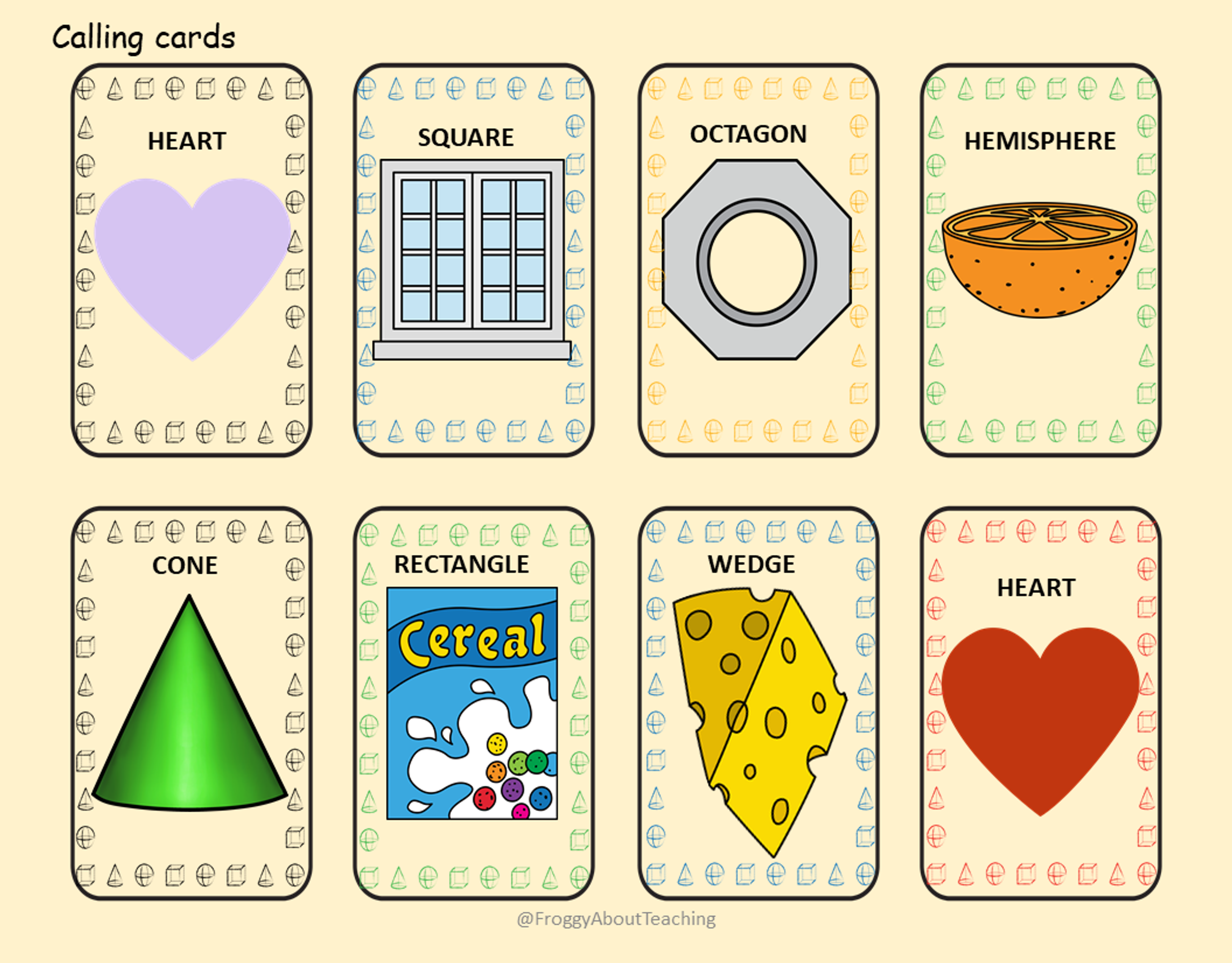 2D/3D Shape Bingo 2