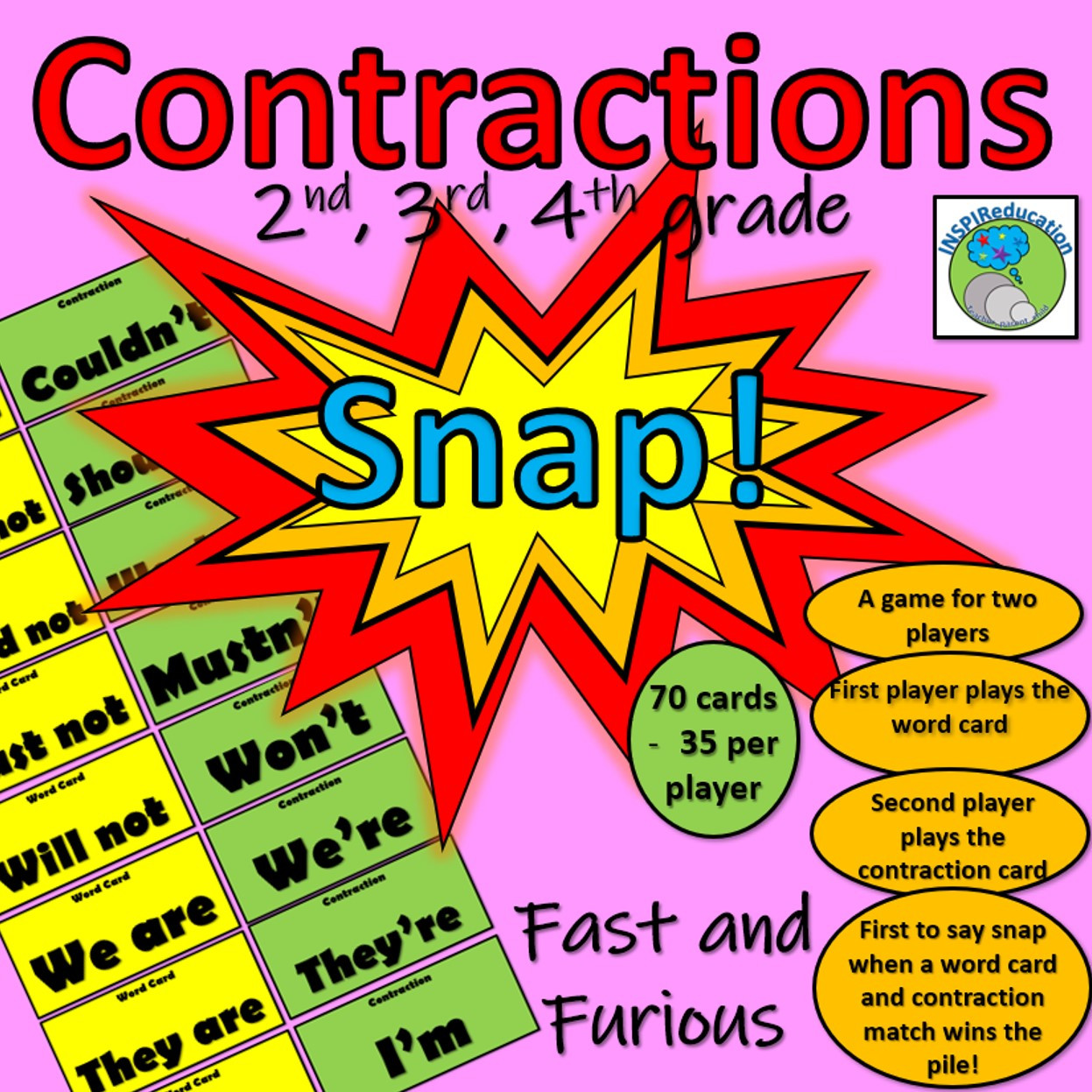 Contractions - Snap! Game, embed knowledge of contracted and expanded ...