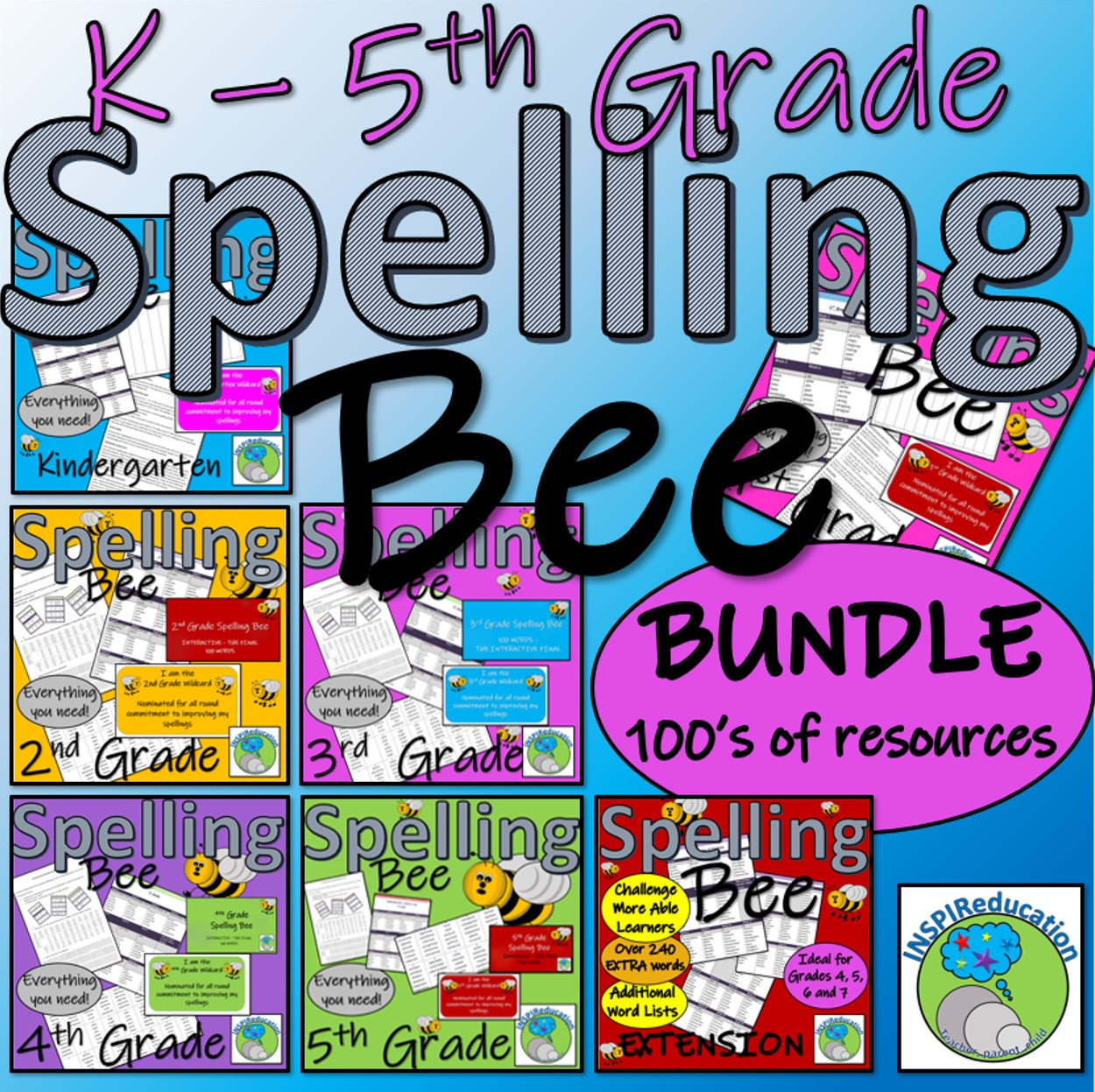 Spelling Bee - Kindergarten to 5th Grade - All you need to be ...