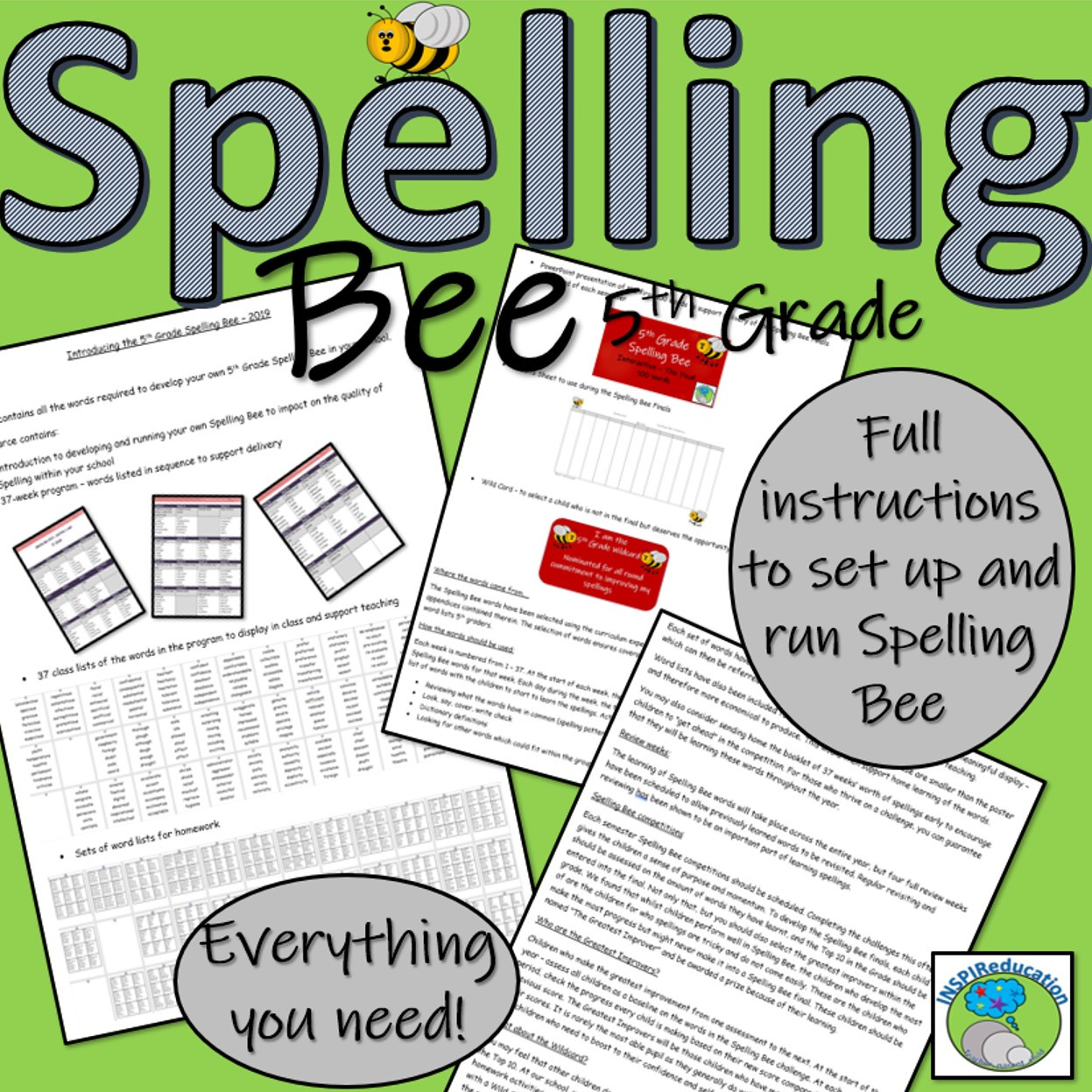 5th Grade Spelling Bee - Everything You Need! (Y6 UK) - Amped Up Learning