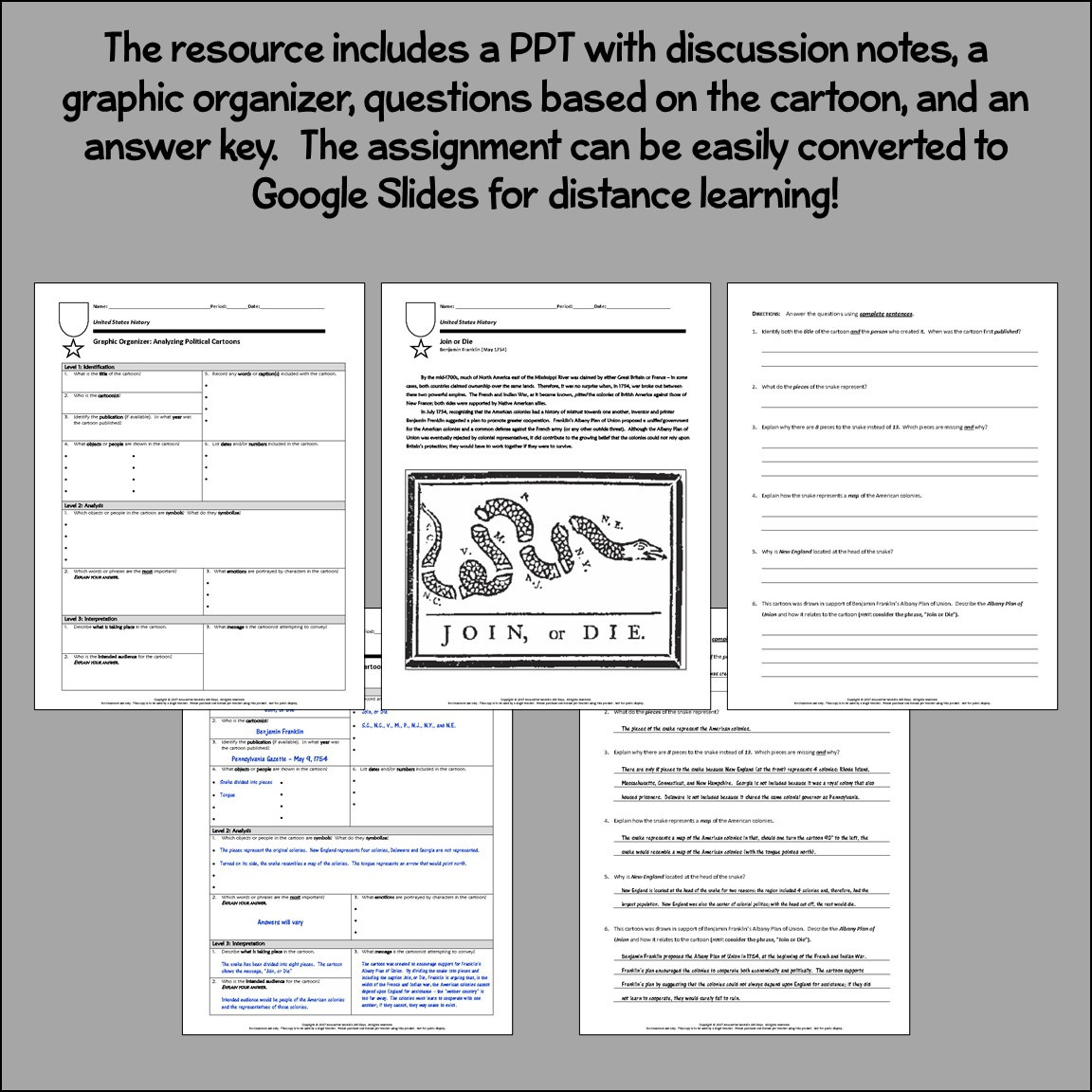 Political Cartoon: Join or Die - Amped Up Learning