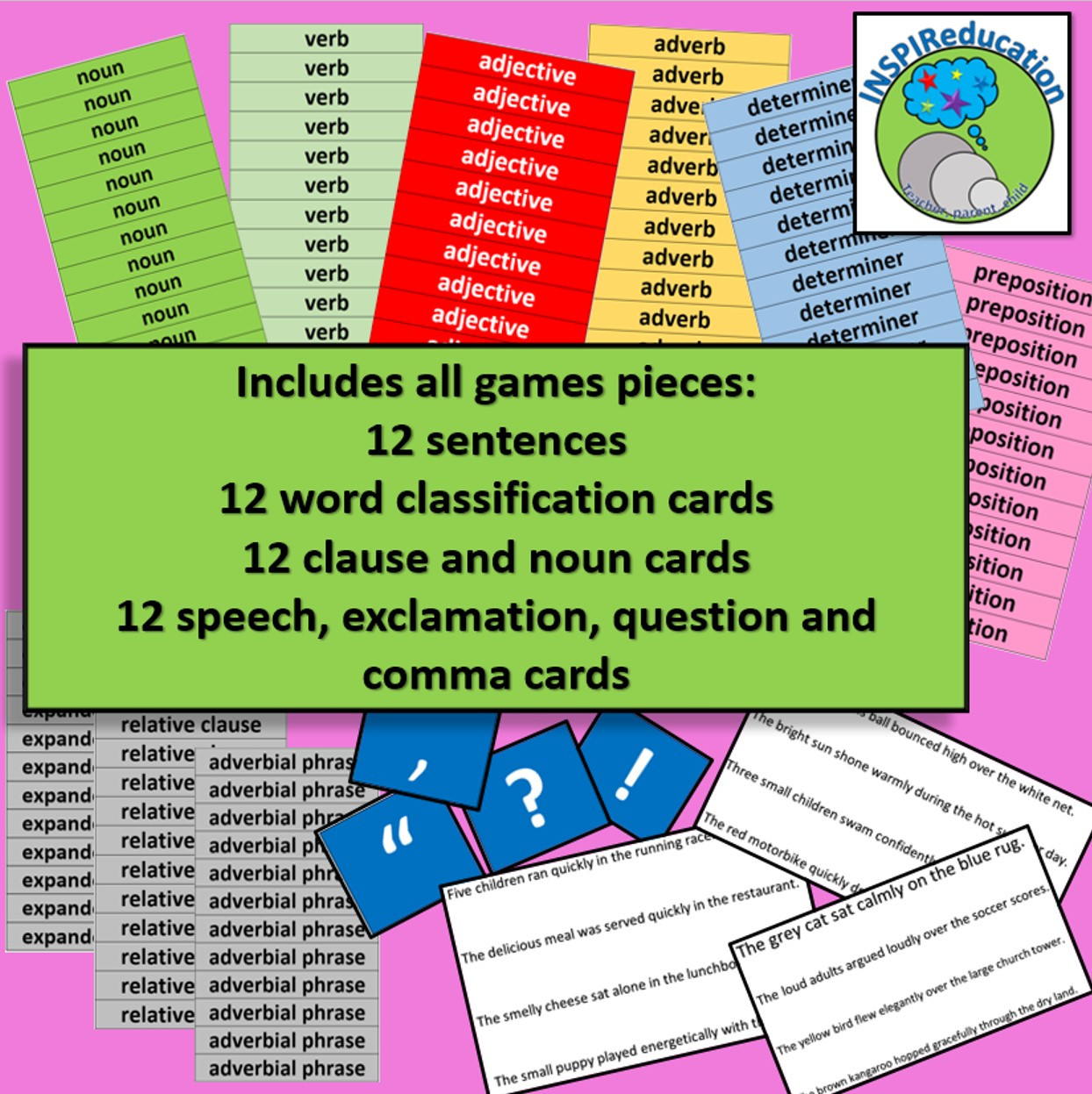 Word Classification - Whole Class Challenge Game - Amped Up Learning