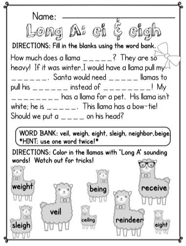 No-Prep Month-Long Word Work for Long A Spelling Patterns - Amped Up ...