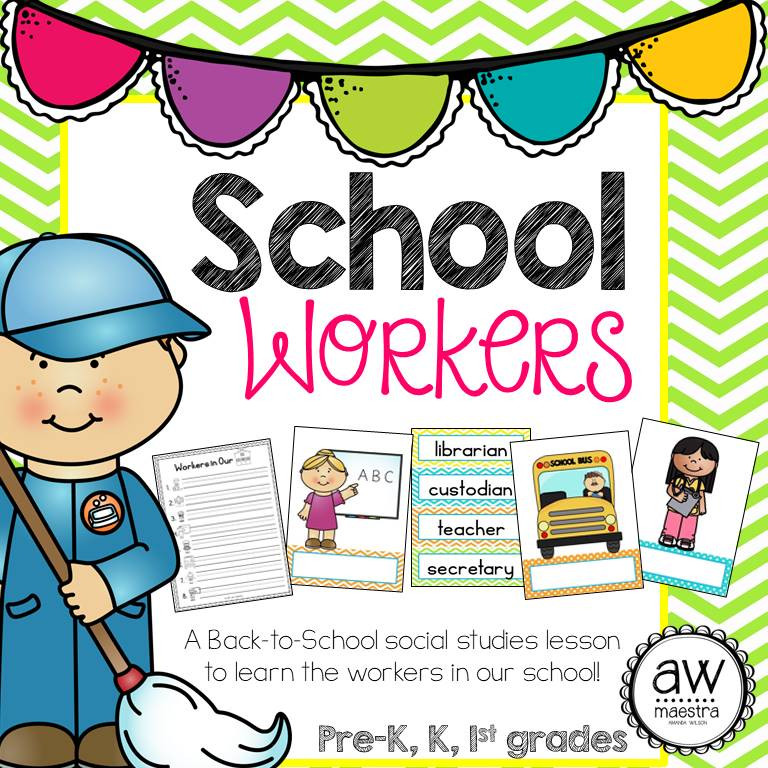 School Workers Social Studies Activity, bilingual - Amped Up Learning