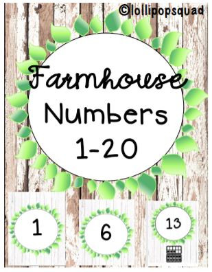 Farmhouse Numbers 0-20 - Amped Up Learning