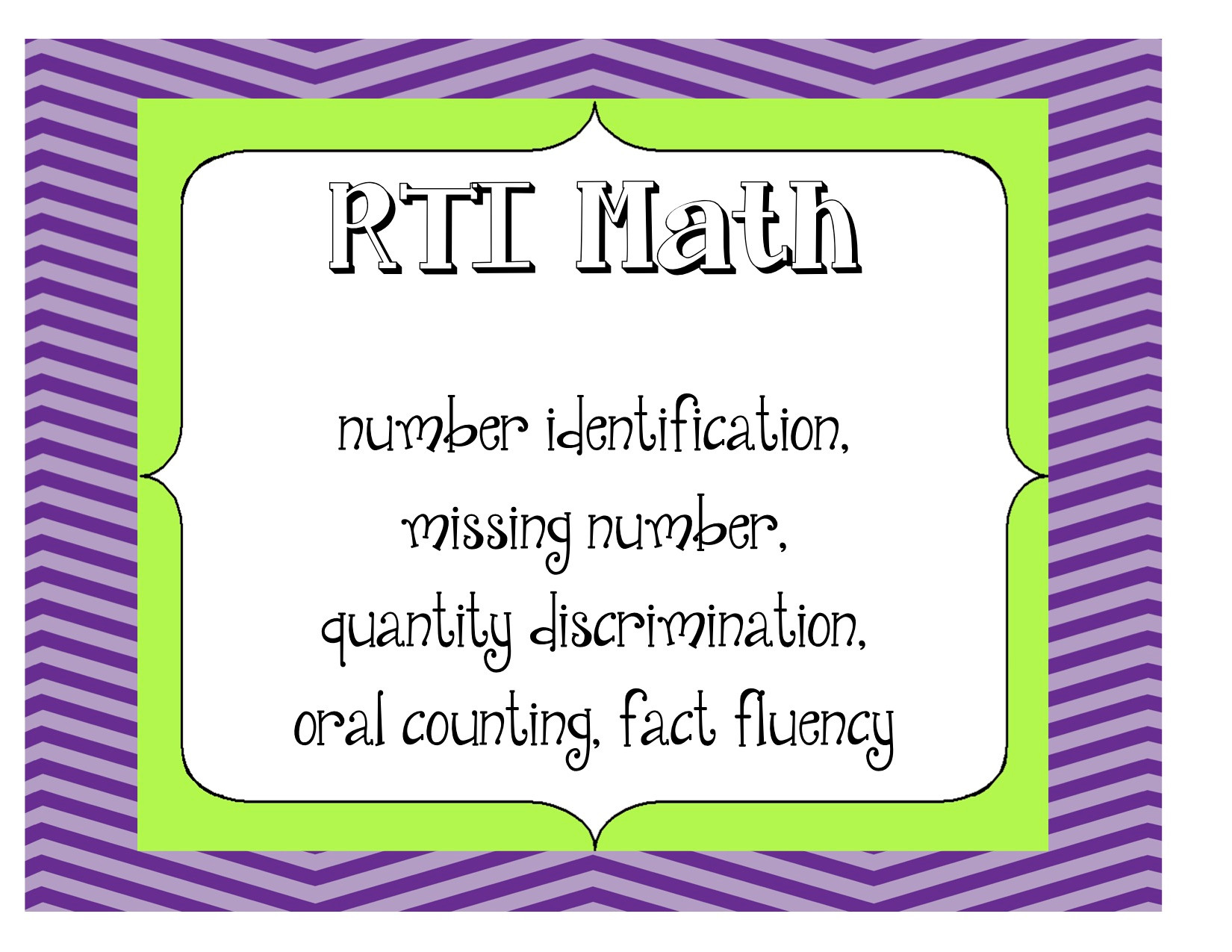 RTI Math Intervention