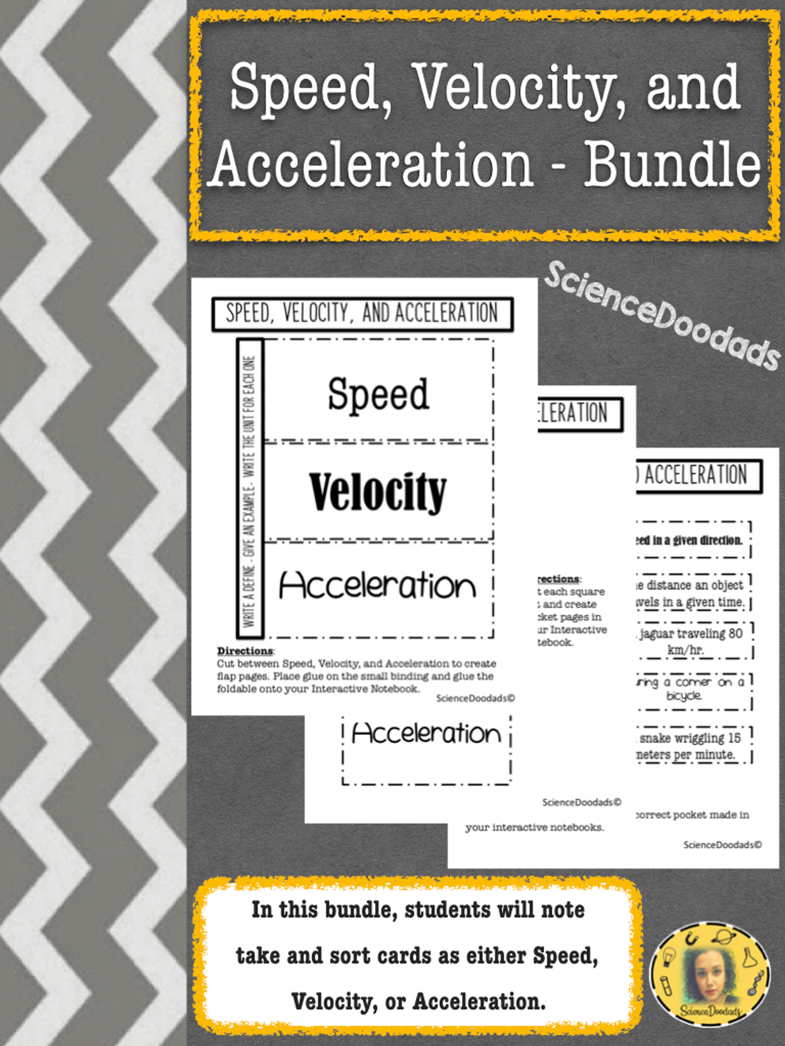 Speed, Velocity, and Acceleration - Bundle - Amped Up Learning