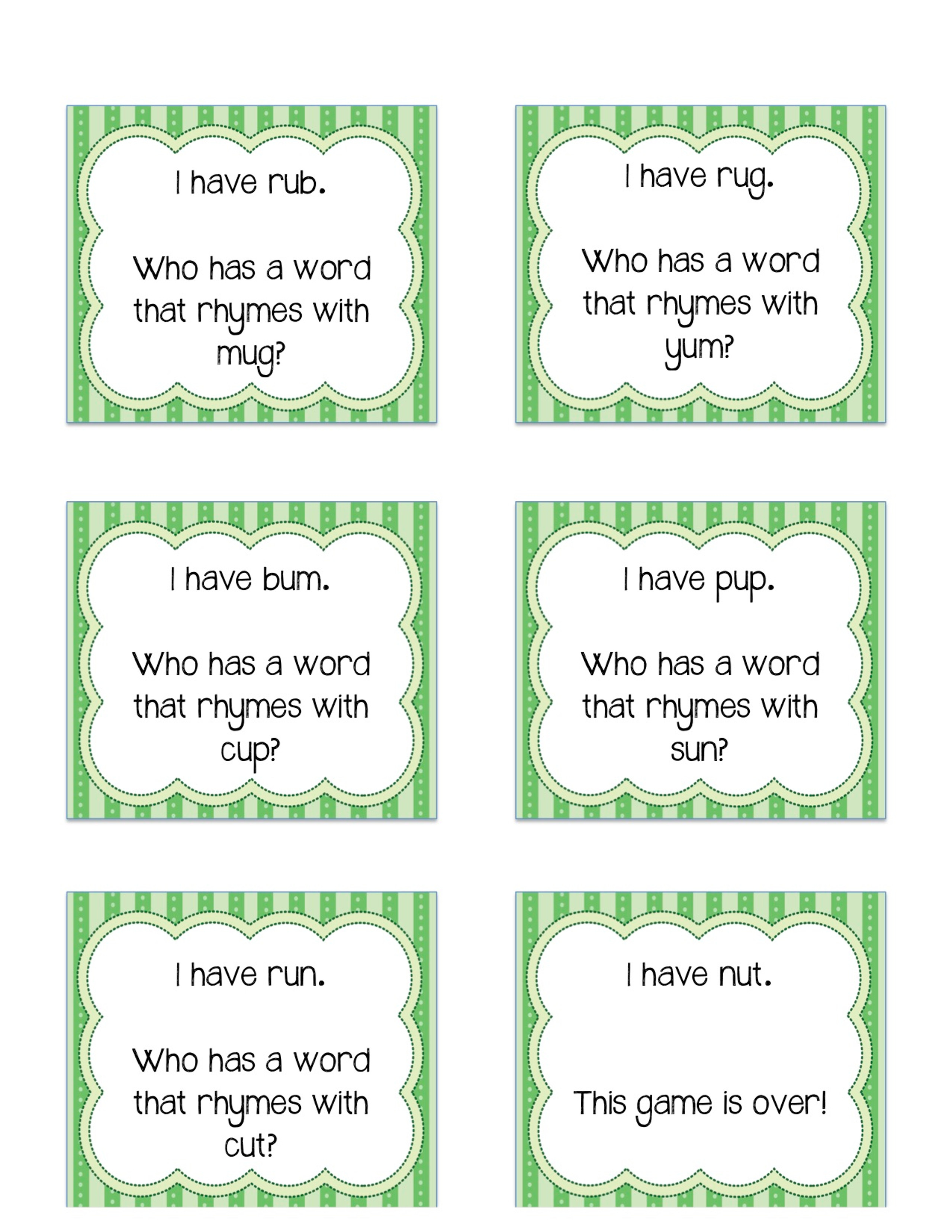 CVC Rhyming Cards