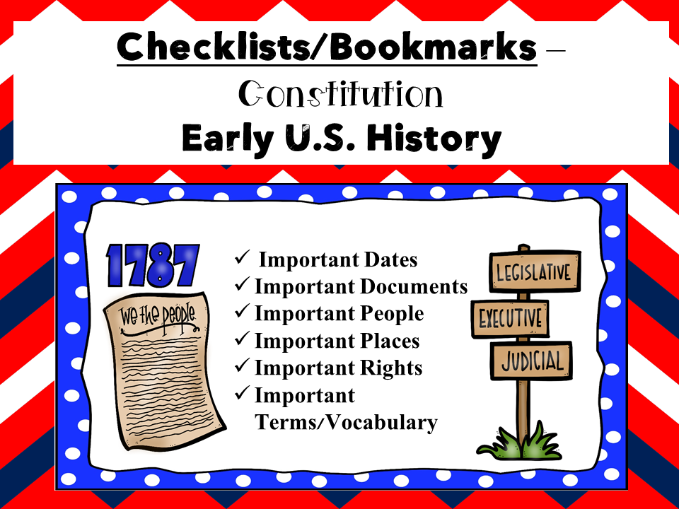 Checklists/Bookmarks-Constitution - Amped Up Learning