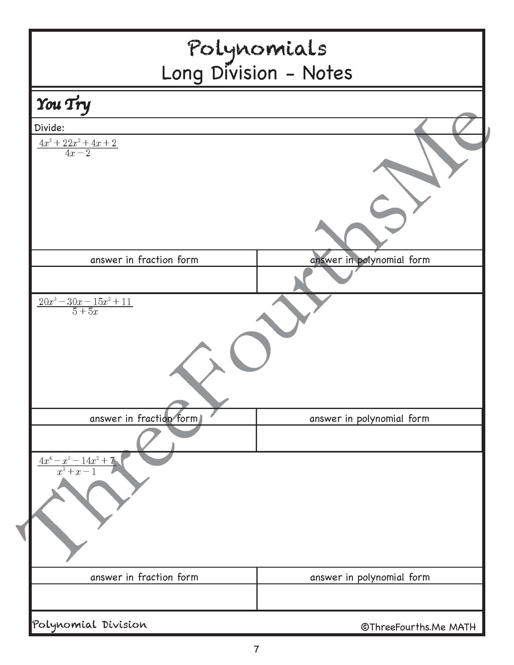 Polynomials and Graphing: Notes, Classwork, and Homework - Amped Up ...