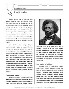 Biography: Frederick Douglass - Amped Up Learning