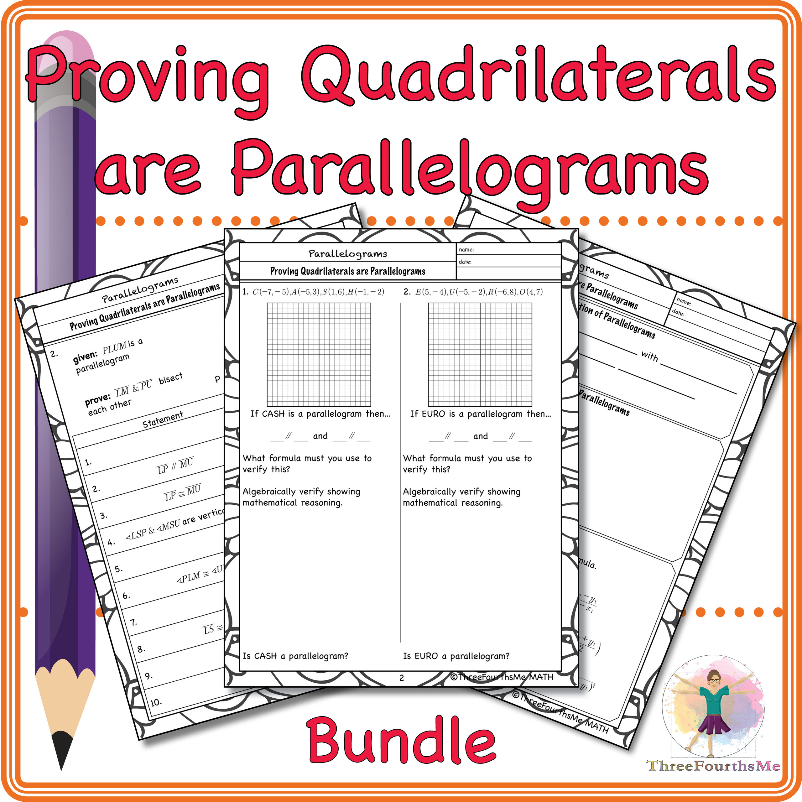 Proving Quadrilaterals are Parallelograms BUNDLE - Amped Up Learning