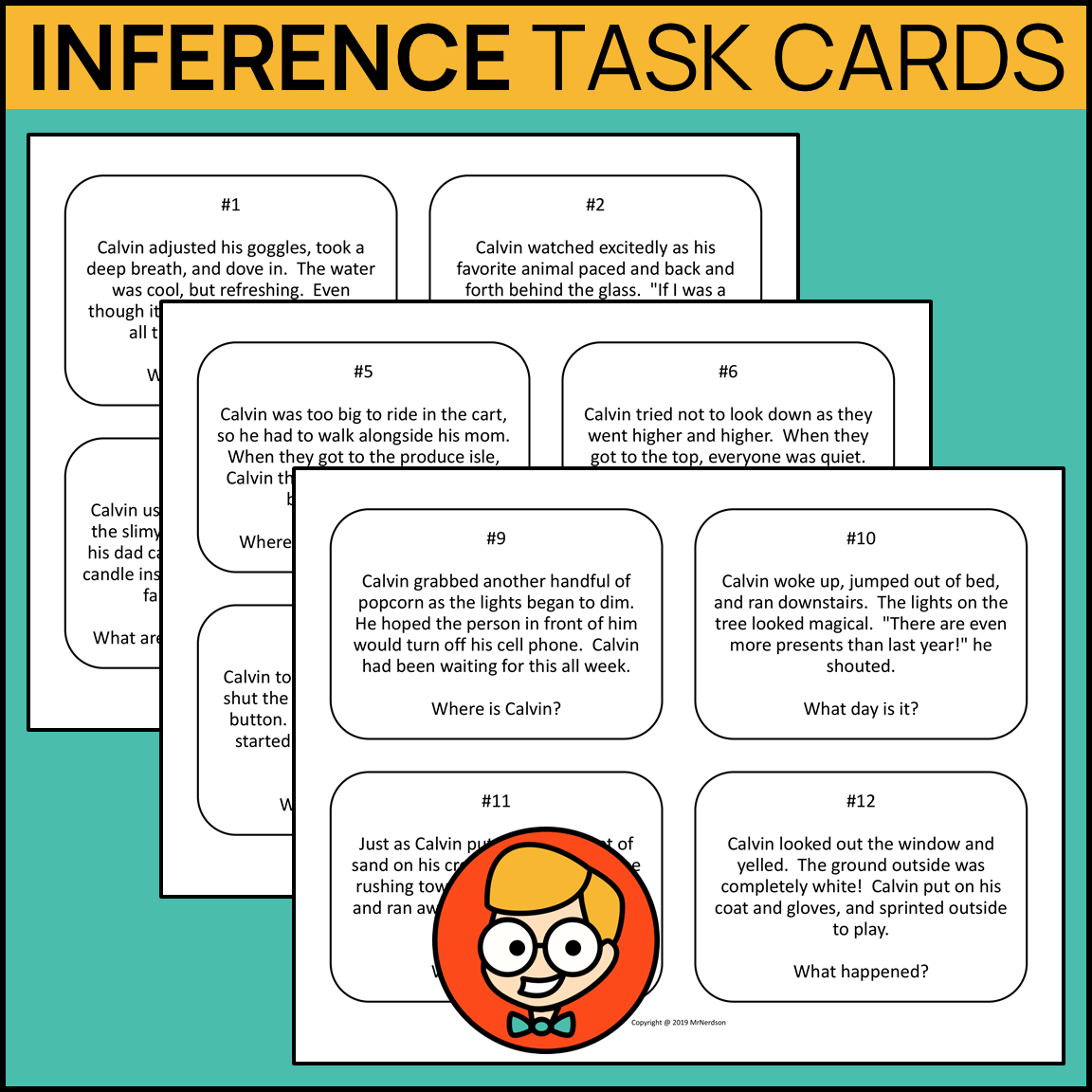 Inference Task Cards - Amped Up Learning