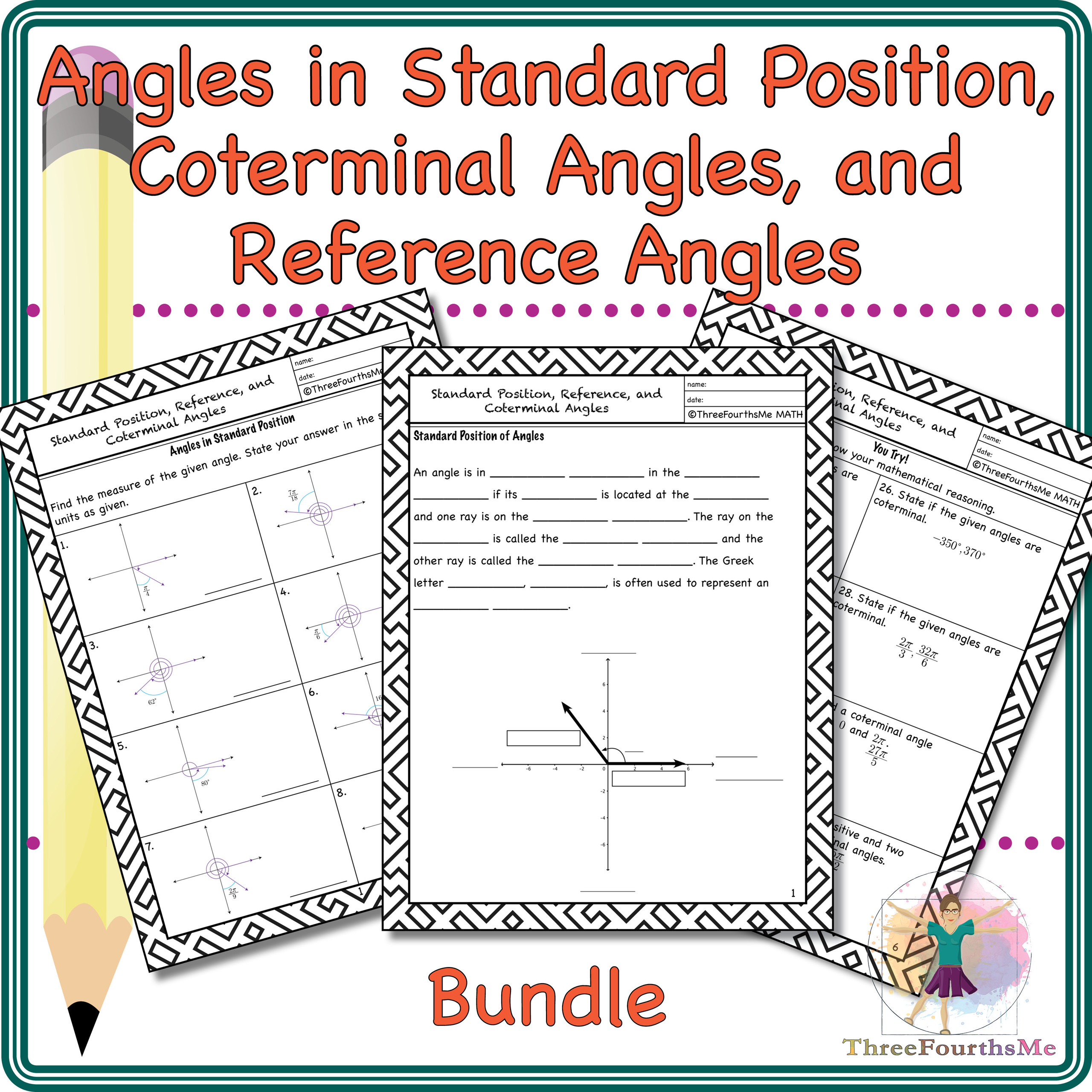 Angles in Standard Position, Coterminal Angles, and Reference Angles ...