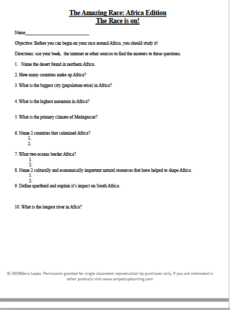 Amazing Race: Europe - Amped Up Learning