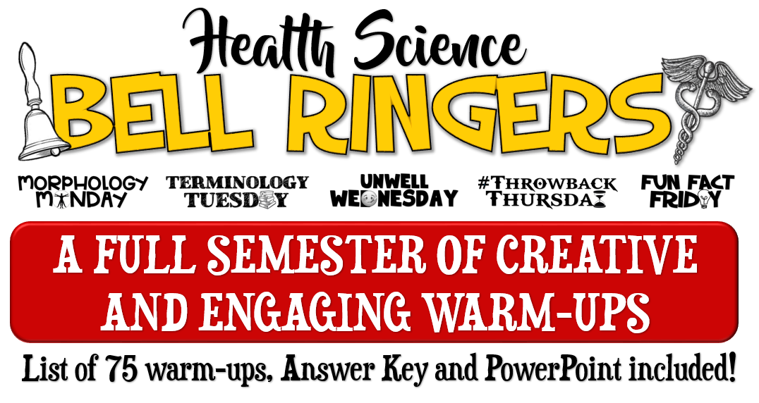 Health Science Bell-Ringers- 75 Themed Warm-up Questions - Amped Up ...