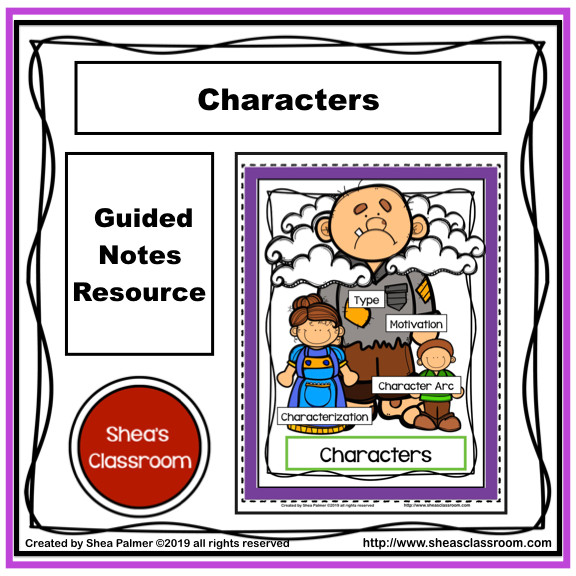 Character Guided Notes Resource - Amped Up Learning