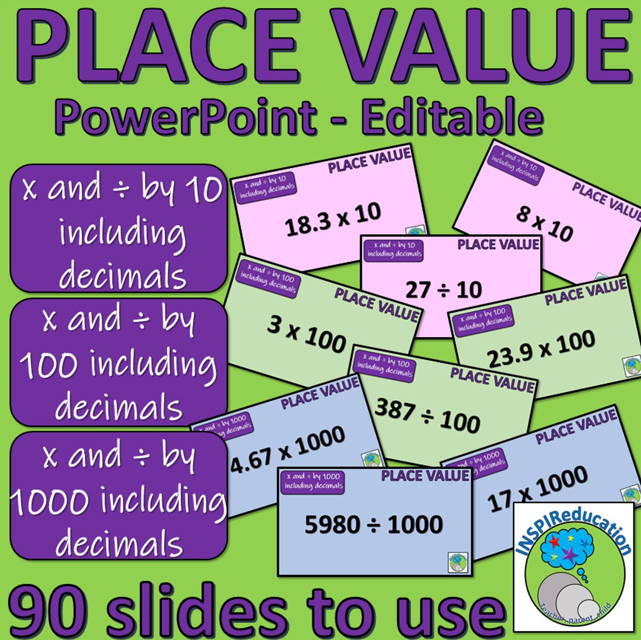 Place Value - PowerPoint - Multiplying and dividing digits by 10, 100 ...