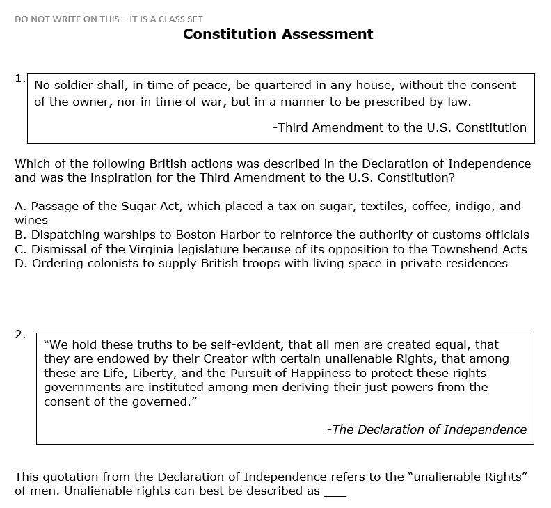 Constitution Assessment - Amped Up Learning