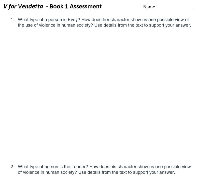 V for Vendetta Unit - Amped Up Learning